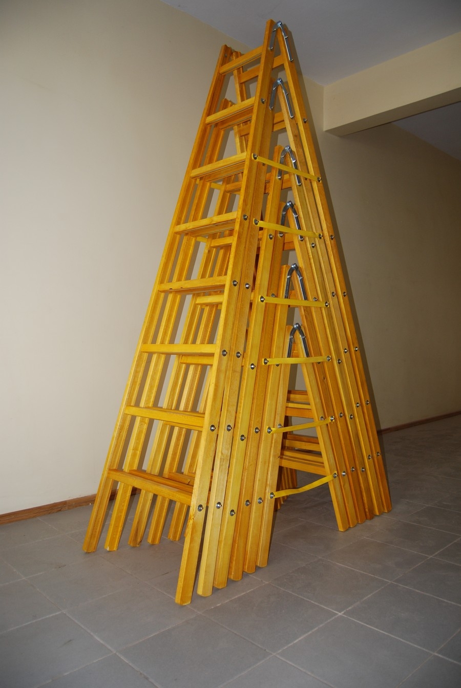 Ağaç Merdiven Katlanır Merdiven A Tipi 3 Basamak 8184 - Weblonya