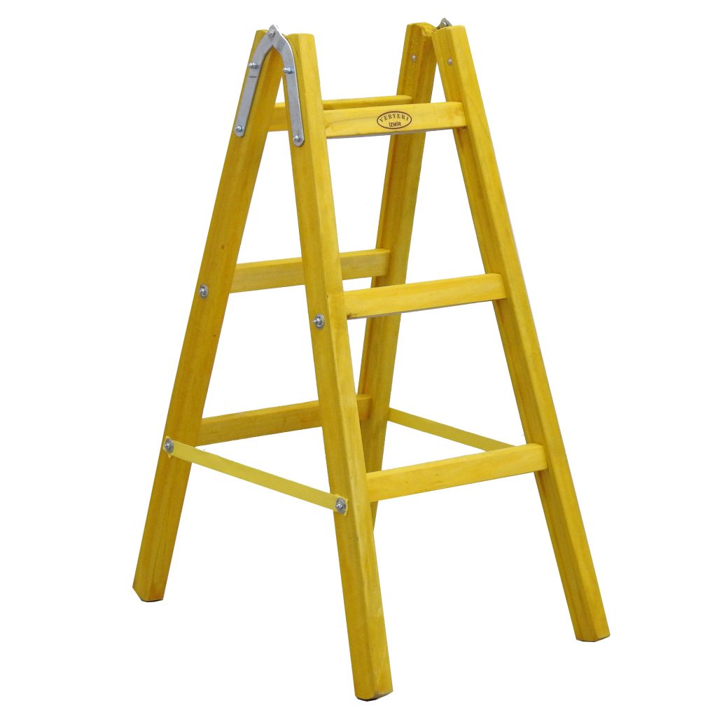 Ağaç Merdiven Katlanır Merdiven A Tipi 3 Basamak 8184 - Weblonya