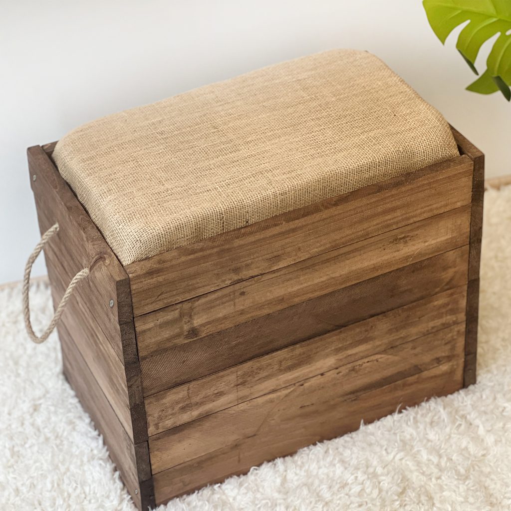 Sandıklı Puf Bank Ahşap Puf Sandalye Puf Koltuk 5080 - Weblonya