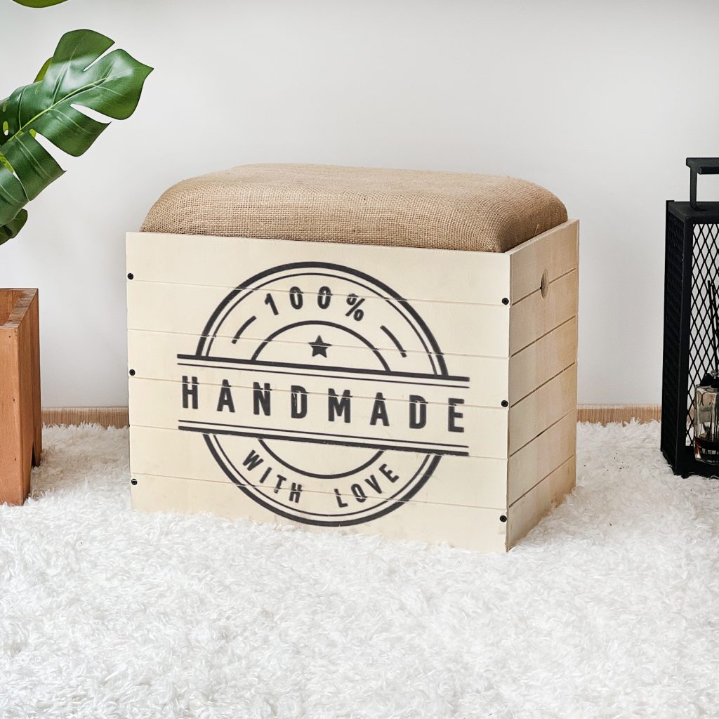 Sandıklı Puf Bank Ahşap Puf Sandalye Puf Koltuk 5080 - Weblonya